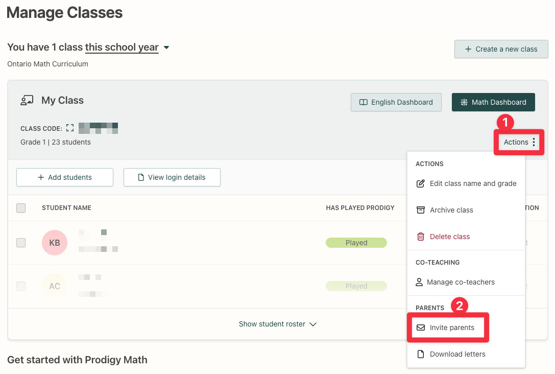 How-to: Connect Students with their Parents – Prodigy Education
